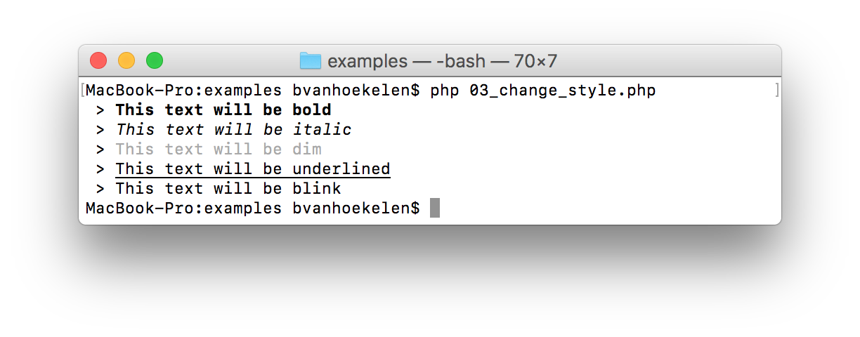 bvanhoekelen/terminal-style - Packagist