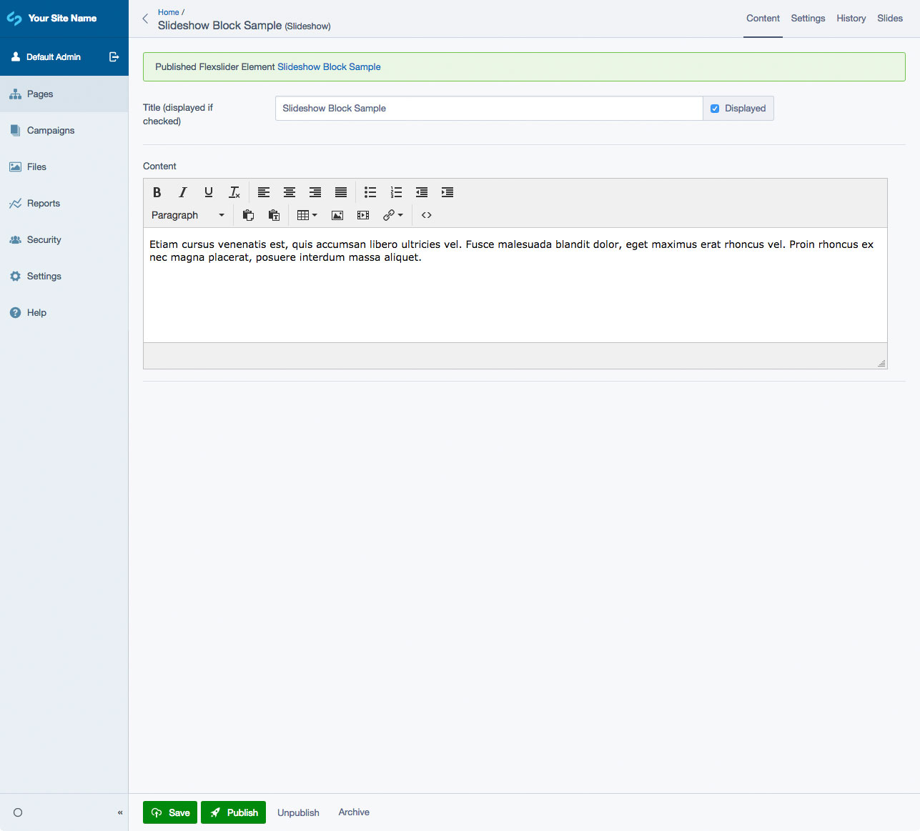 dynamic/silverstripe-elemental-flexslider - Packagist