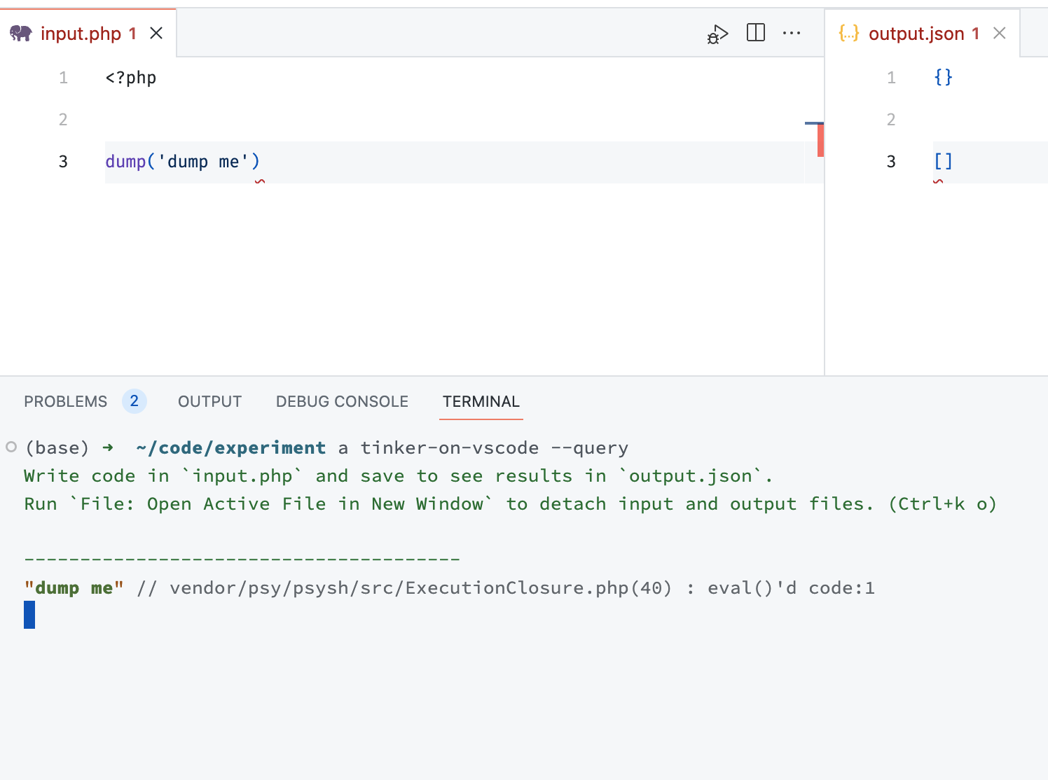 pkboom/laravel-tinker-on-vscode - Packagist