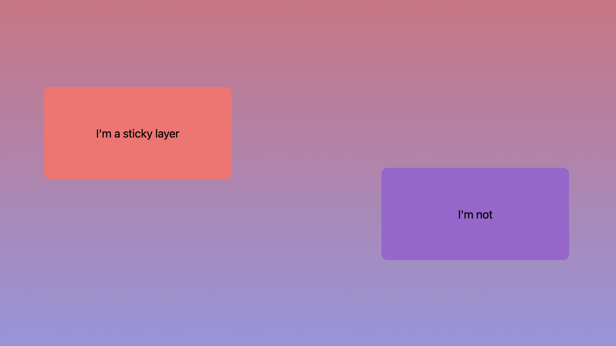 Sticky Parallax - Codesandbox